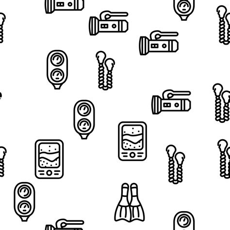 Diving Equipment And Accessories Vector Seamless Pattern 17292242