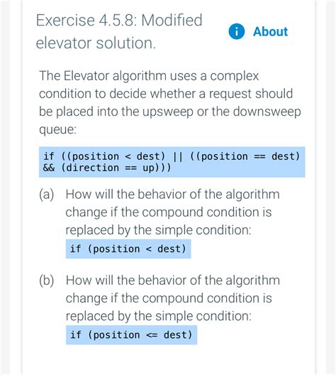 Exercise 458 Modified Elevator Solution I About The Elevator