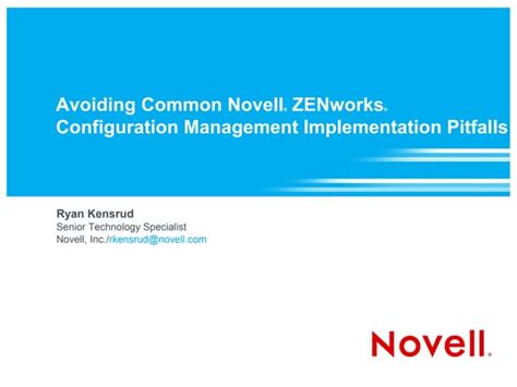 Avoiding Common Novell Zenworks Configuration Management Implementation Pitfalls Pdf