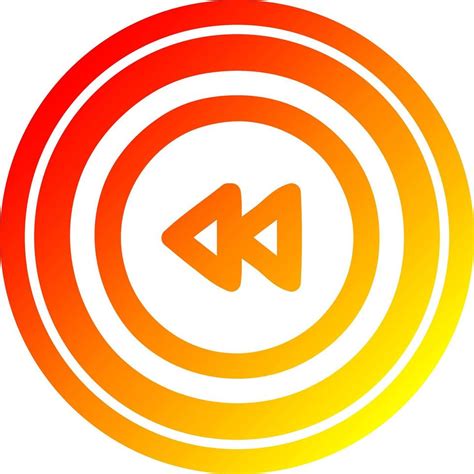 Rewind Button Circular In Hot Gradient Spectrum 10476739 Vector Art At Vecteezy