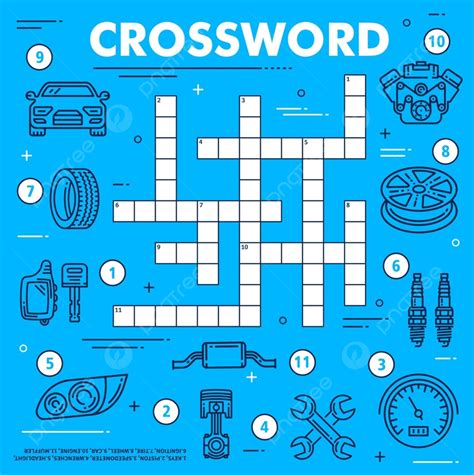 자동차 서비스 및 예비 부품 크로스워드 그리드 워크시트 템플릿 Psd 다운로드 디자인 자료 다운로드