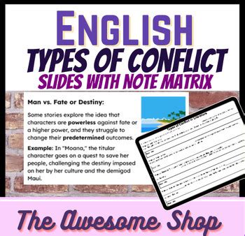 Conflict In Literature Google Slides W Notes And Practice By The Awesome Shop