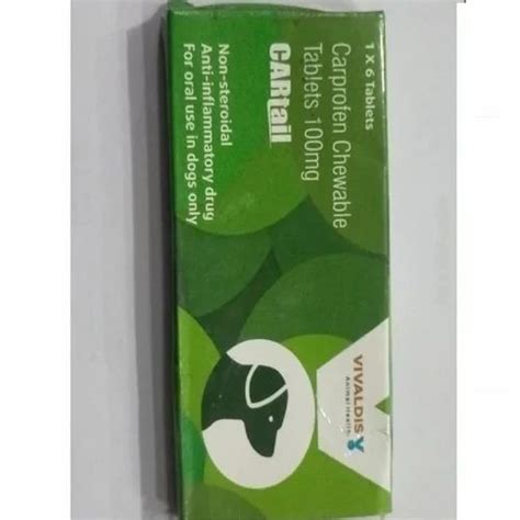 Carprofen Chewable Tablets Vivaldis Packaging Size 1x6 Tablet At Rs 170 Piece In Nagpur