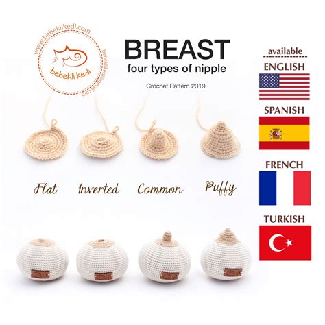 Crochet Pattern Breast Models With Four Different Nipple Etsy