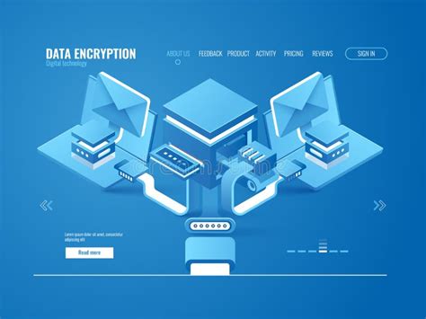 3d Data Encryption Concept With Binary Code Stock Illustration Illustration Of Internet Code