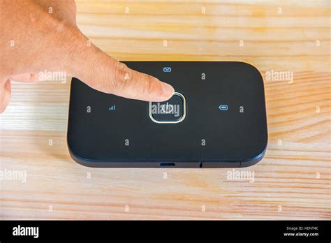 Turn On And Off Pocket Wifi Switch Stock Photo Alamy