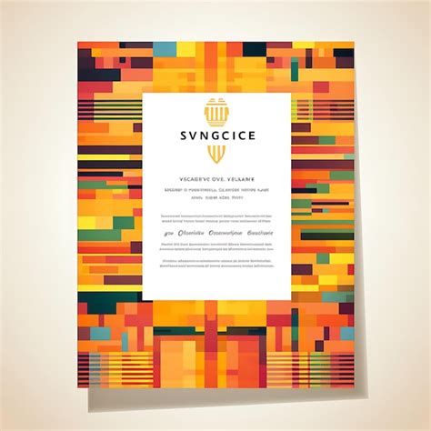 아프리카 켄테 천의 디자인 결혼 초대 카드 천 모양 텍스트 2d 아트 플래트 클리파트 타이포 프리미엄 사진