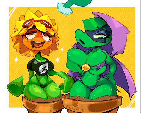 Rule 34 Pvz 1girls Anthro Anthrofied Ass Breasts Female Flora Fauna Green Shadow Pvz