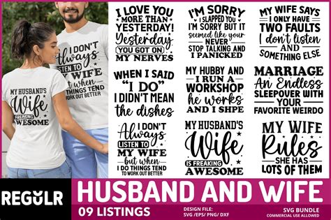 Husband And Wife Quotes Svg Bundle Graphic Objects ~ Creative Market