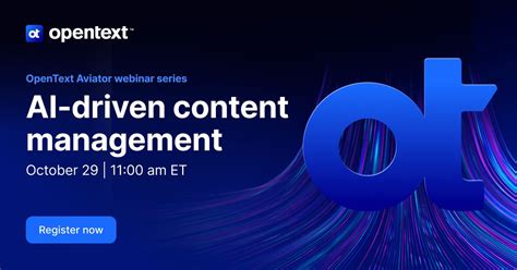 In This Episode Of Our Opentext Aviator Webinar Series We Explore How Opentext Content Aviator