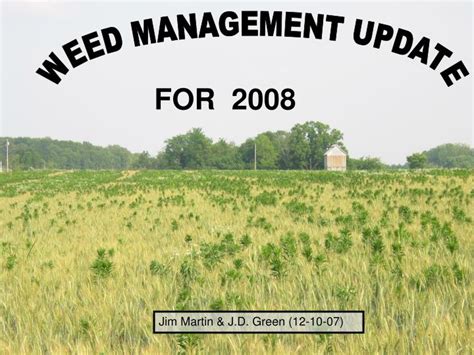 PPT WEED MANAGEMENT UPDATE PowerPoint Presentation Free Download ID 6605731