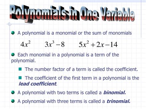 Ppt Mastering Polynomials Degree Classification Standard Form Powerpoint Presentation Id