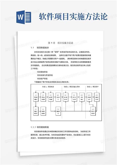 软件项目实施方法论word模板下载编号qpmmengx熊猫办公