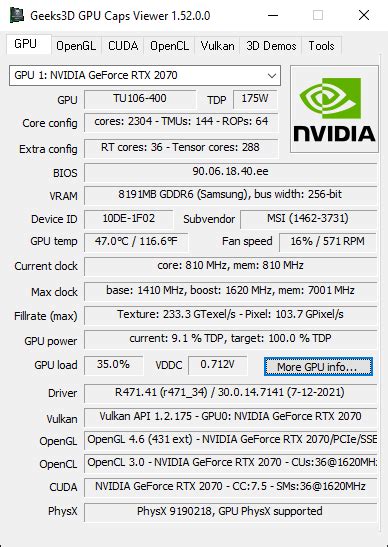 Gpu Caps Viewer 152 Released Geeks3d