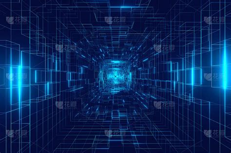 数字网络空间，数据网络隧道背景素材 花瓣网
