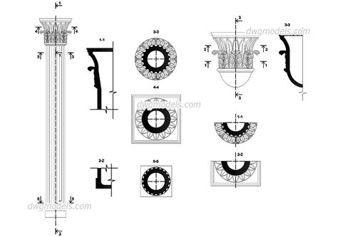 Column Composite Free Autocad Blocks Download Dwg File