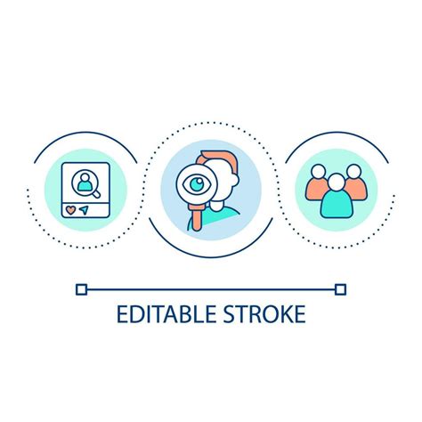 Research Target Audience Loop Concept Icon Customer Online Behaviour Know Your Consumer