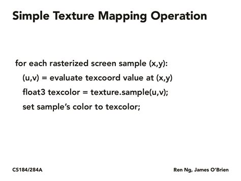 Cs184284a Lecture 5 Texture Mapping