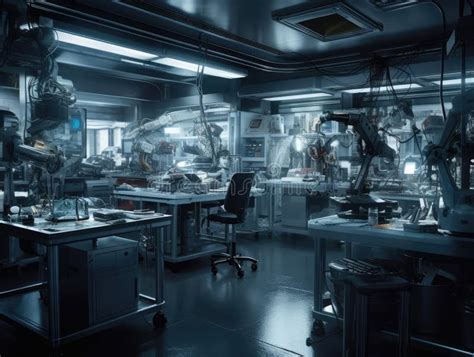 Robotic Lab Conducting Futuristic Experiments Stock Illustration Illustration Of Science Robotic Lab Conducting Futuristic Experiments Stock Illustration Illustration Of Science