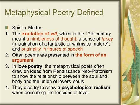 Ppt Metaphysical Poetry On Love Powerpoint Presentation Free