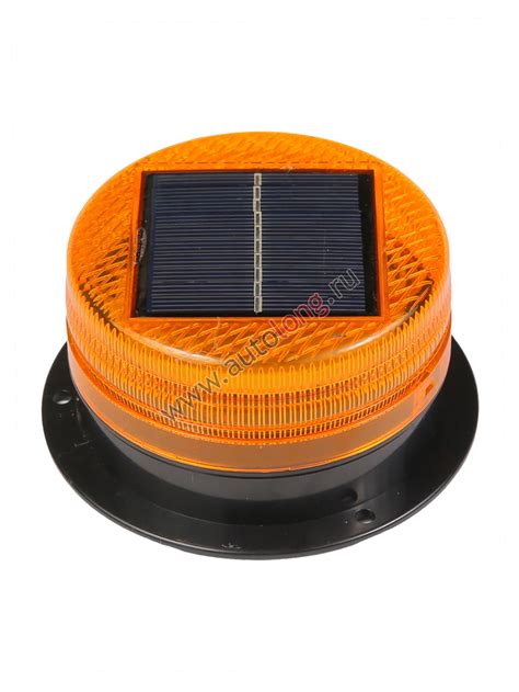 Маяк автомобильный автономный на солнечной батарее и с аккумулятором Желтый купить по низким