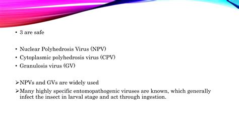 Microbial Control Insect Pest Control Pptx