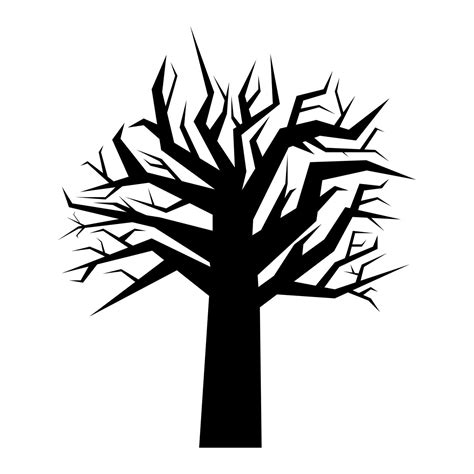 Black Branch Tree Or Naked Trees Silhouettes Vector Illustration 10553757 Vector Art At Vecteezy