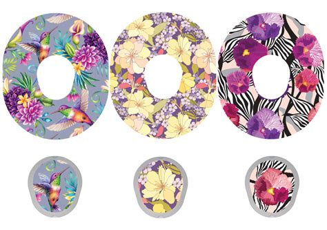 Glucomart Premium Dexcom G7 Patches And Dexcom G7 Stickers Floral