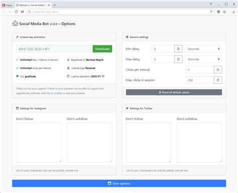 social media bot screenshots — growbot for instagram and twitter
