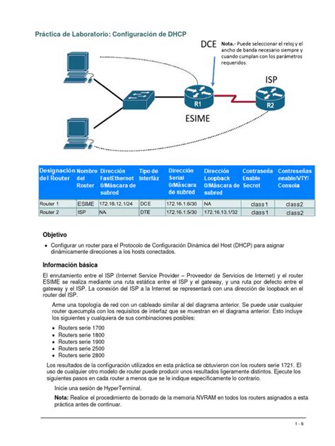 Práctica Dhcp Pdf Enrutador Computación Dirección Ip