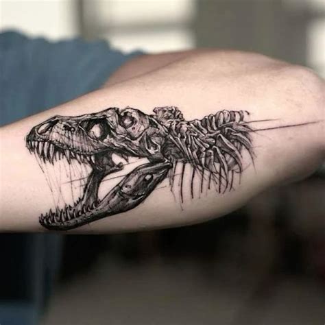 Pin By Dreddy X On Pins By You Skull Tattoo Dinosaur Tattoos T Rex Tattoo