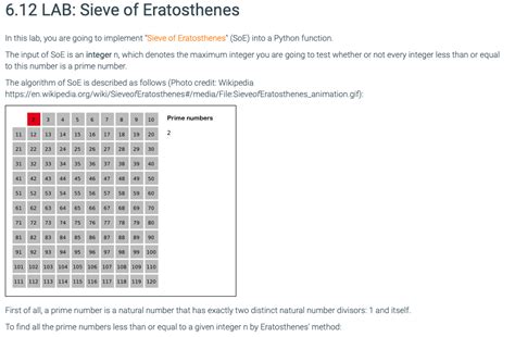 Solved 612 Lab Sieve Of Eratosthenes In This Lab You Are
