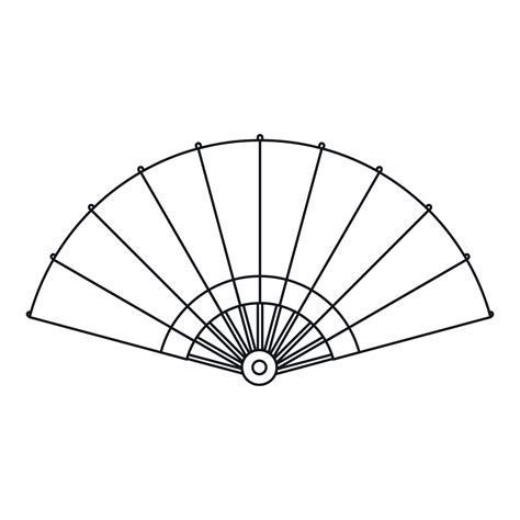 Fan Icon Outline Style Vector Art At Vecteezy