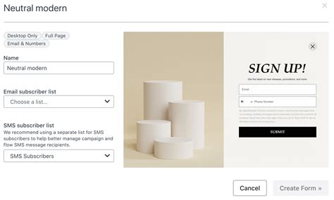Combined Email Address And Sms Sign Up Form Klaviyo Community