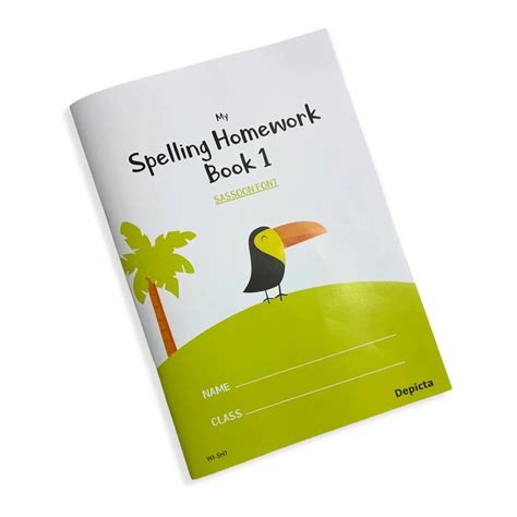 My Spelling Homework Book 1 — Sassoon Font Kgadi Greenleaf