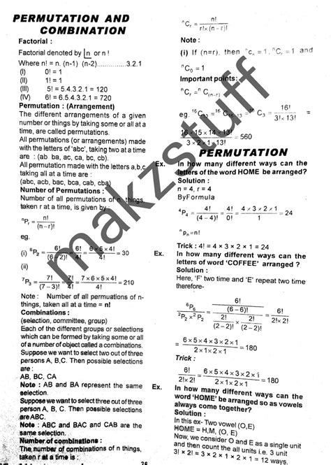 Makzstuff Permutation And Combination