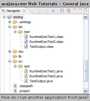 How Do I Run Another Application From Java Web Tutorials Avajava