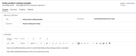 2 Publish Knowledge Base Article Dynamics 365 Ellipse Solutions