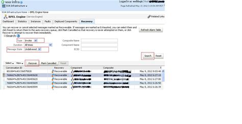 Recovering The Oracle Bpel Instances From The Recovery Queue Oracle Soa Suite