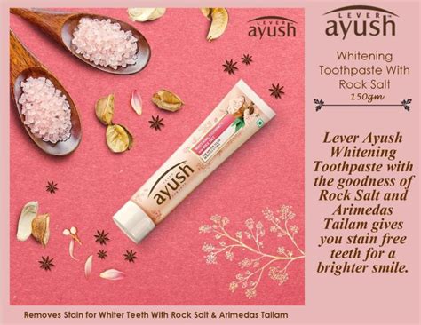 Lever Ayush Whitening Toothpaste With Rock Salt 150g Lazada