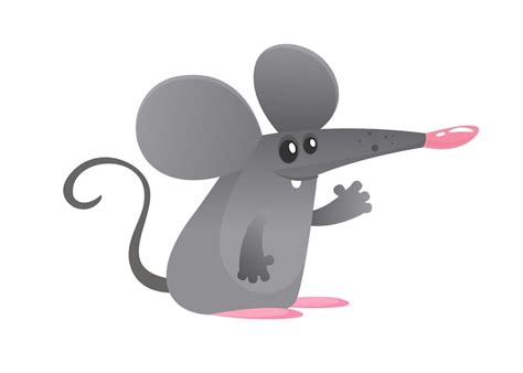 Premium Vector Funny Cartoon Mouse Vector Illustration Isolated