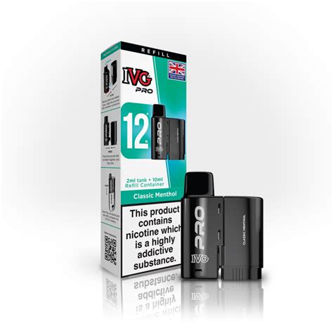 Classic Menthol Ivg Pro 12 Refill £599 Free Delivery