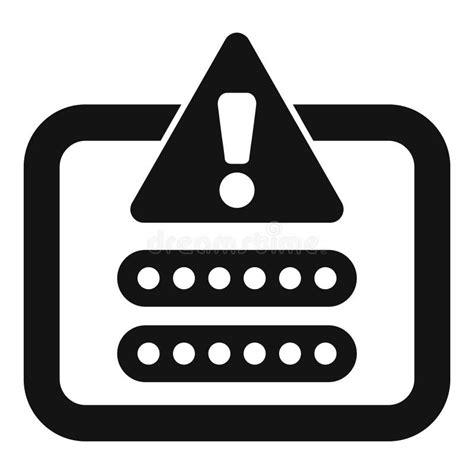 Warning Sign With Password Form Showing Access Denied Stock