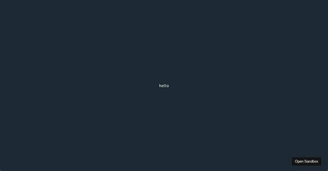 React Vanilla Codesandbox