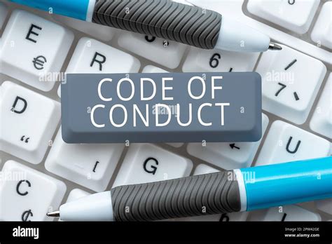 Conceptual Display Code Of Conduct Business Showcase Ethics Rules Moral Codes Ethical