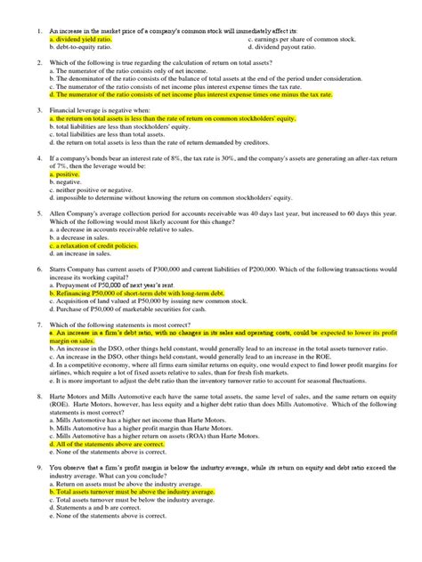 Activity 01 Fs Analysis With Solutions Pdf Download Free Pdf Equity