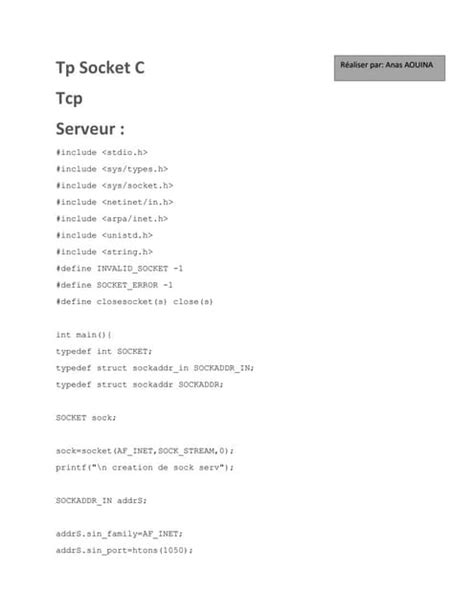 tp socket en c pdf