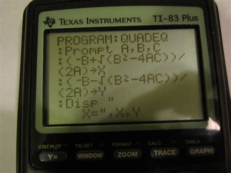 Quadratic Formula In Calculator Ti 84 Plus Math Formulas 8 Tips For