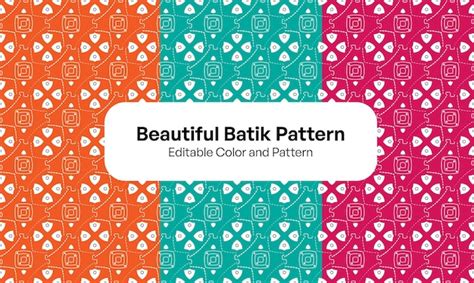 Premium Vector Editable Seamless Modern Base Batik With Various Color And Pattern Vector For