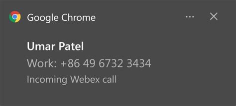 Webex Calling For Chrome